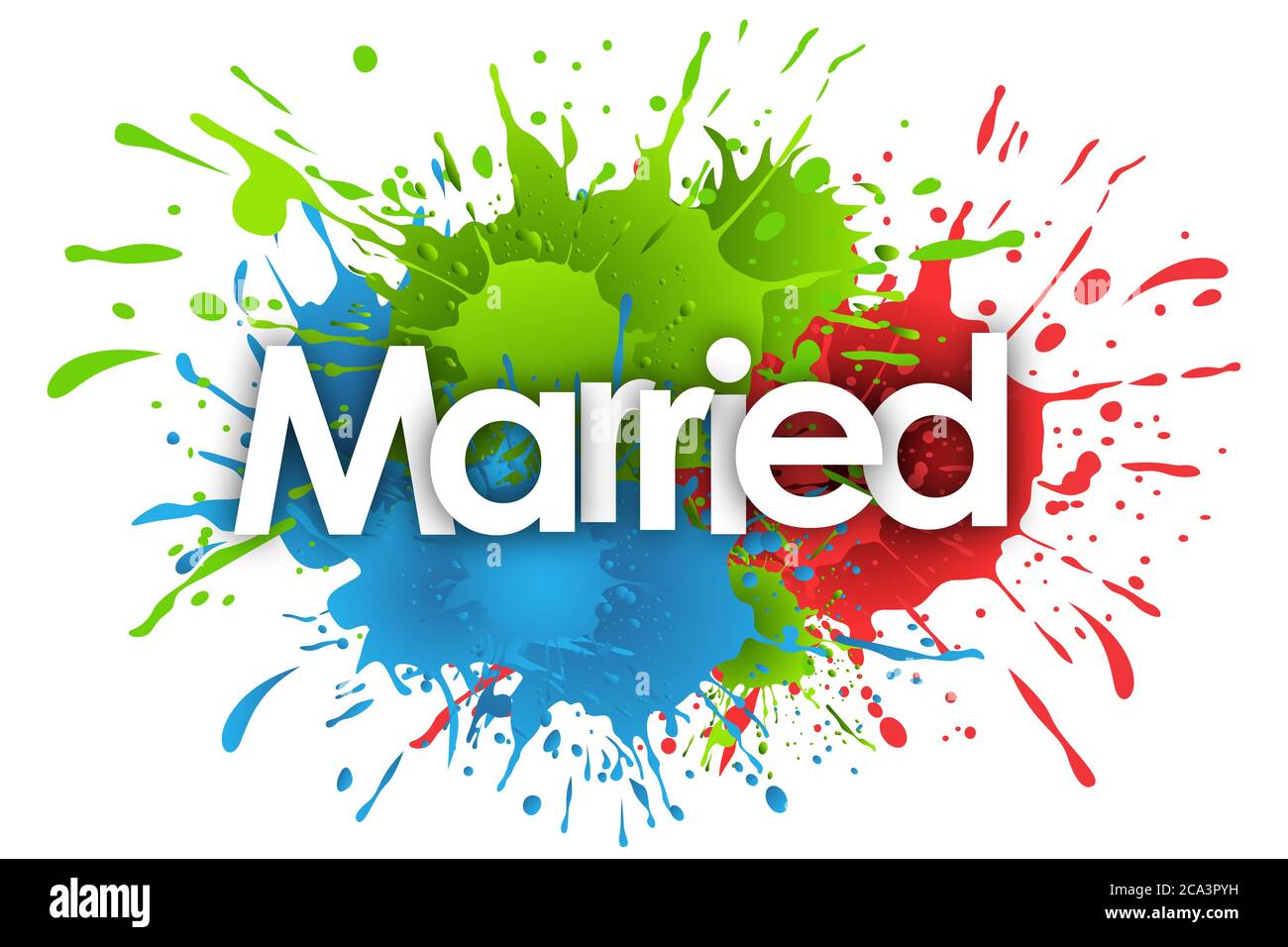 married word in splash’s background Stock Photo - Alamy