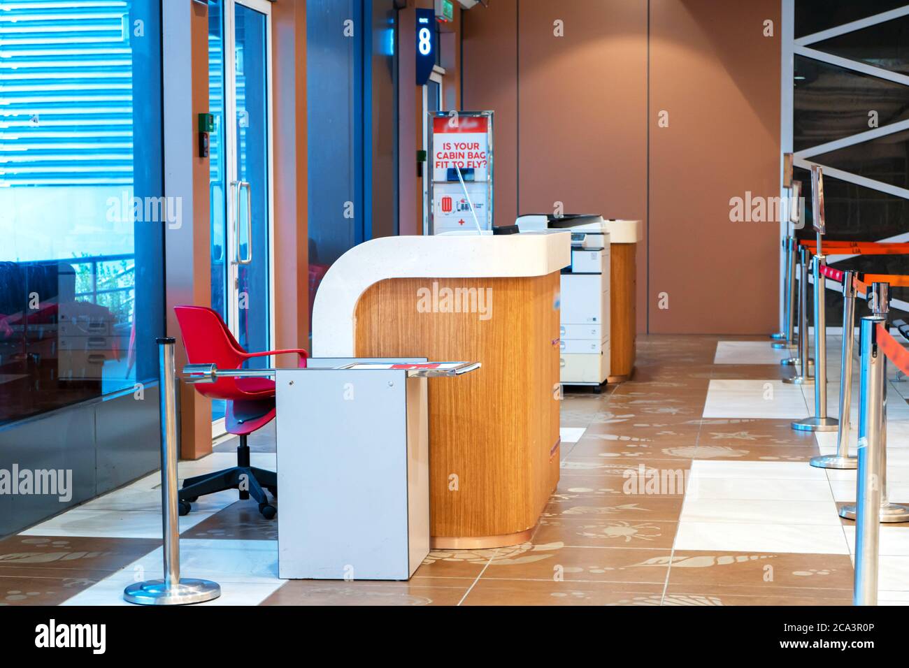 Passenger check-in counter before boarding the plane Stock Photo - Alamy