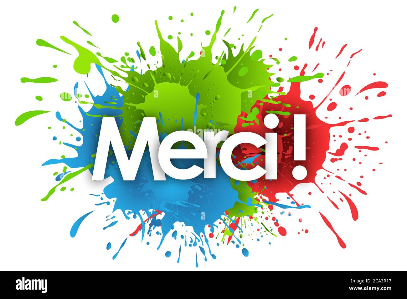 merci word and splashs Stock Photo - Alamy