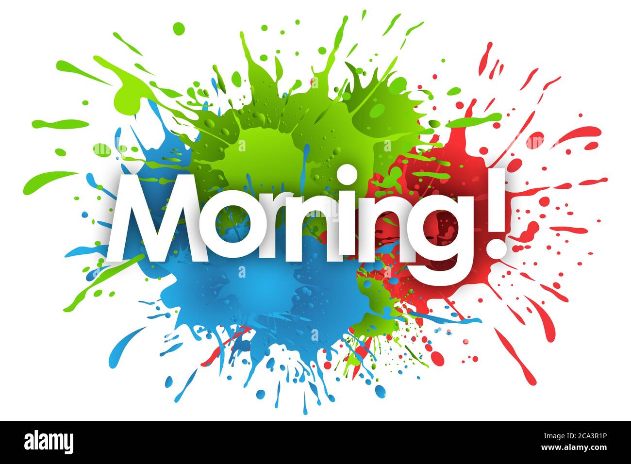 morning word and splashs Stock Photo - Alamy