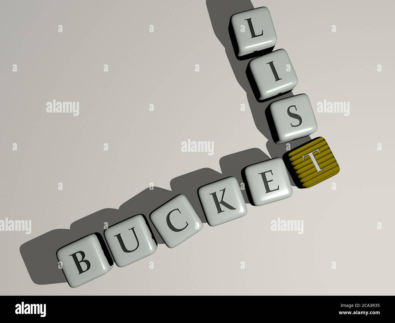 BUCKET LIST combined by dice letters and color crossing for the related ...