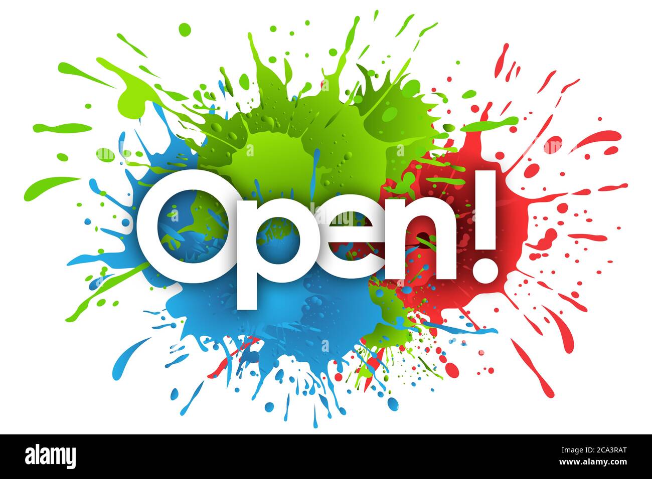 Open word and splashs Stock Photo - Alamy