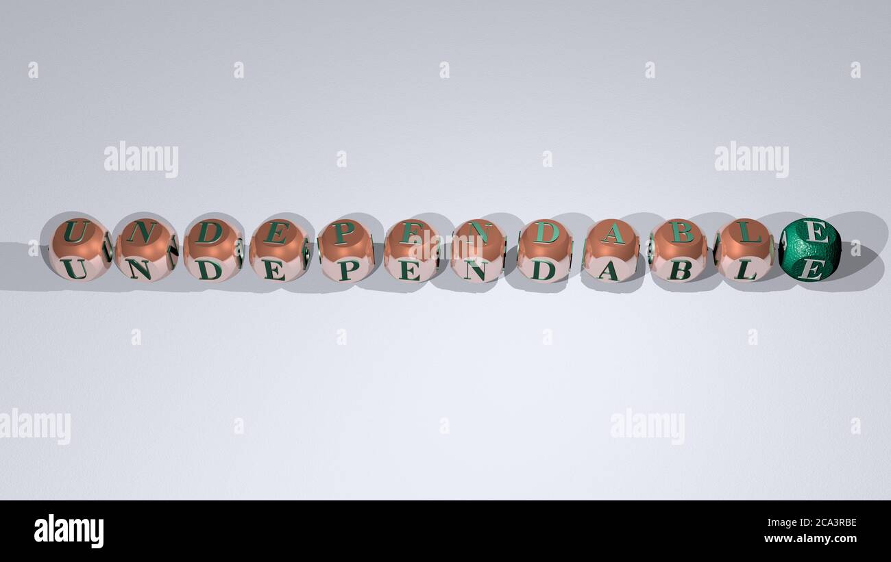 crosswords of angry: undependable arranged by cubic letters on a mirror ...