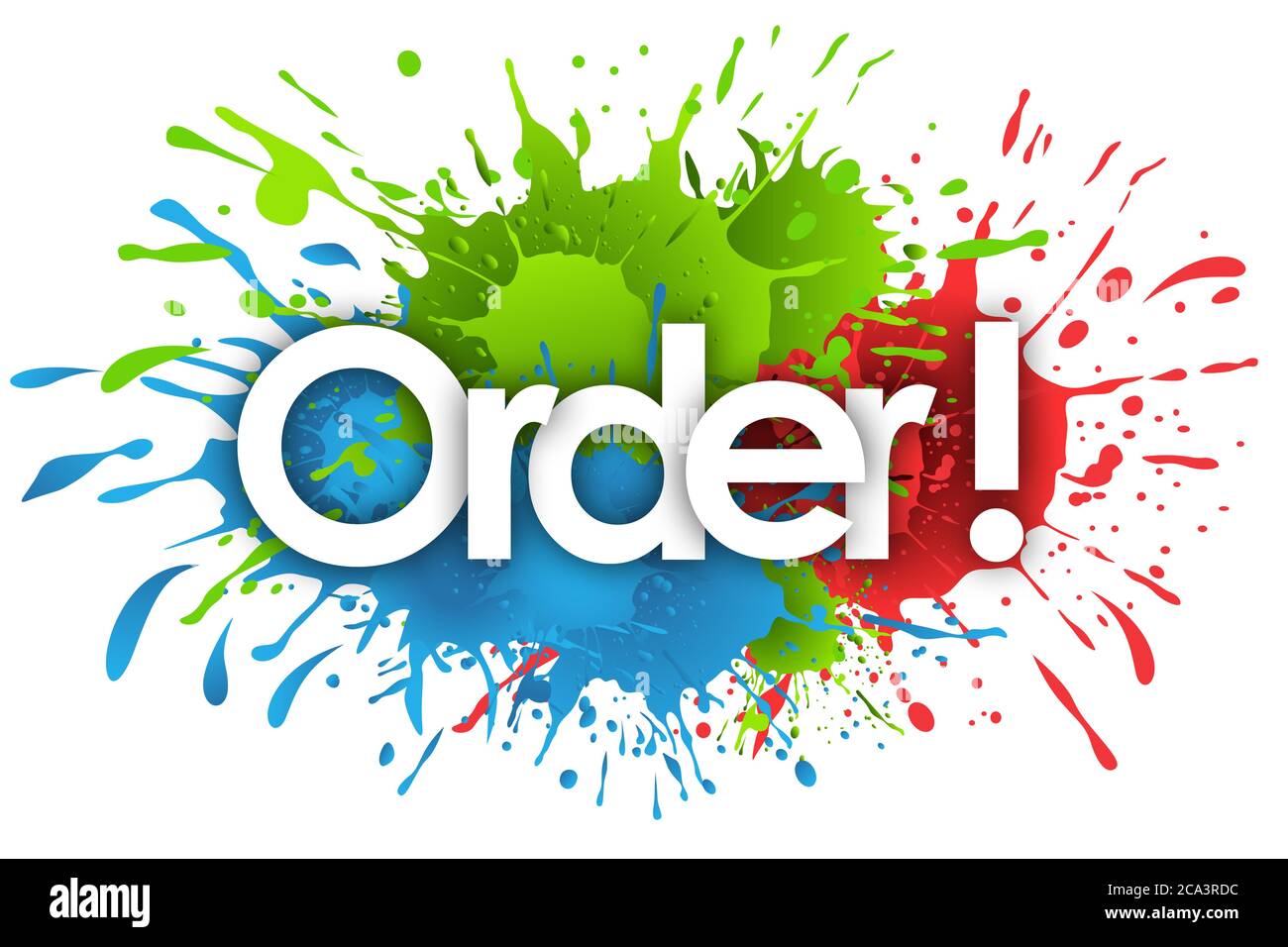 order word in splash’s background Stock Photo - Alamy