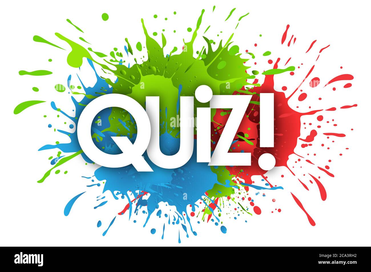 quiz word and splashs Stock Photo - Alamy