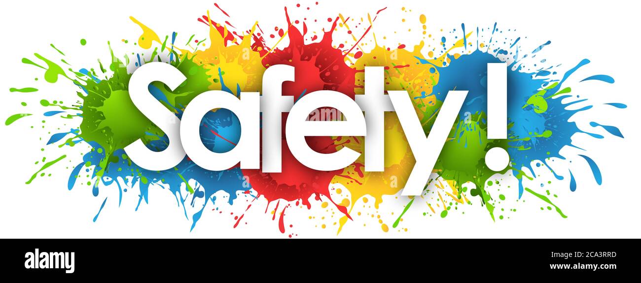safety word in splash’s background Stock Photo - Alamy