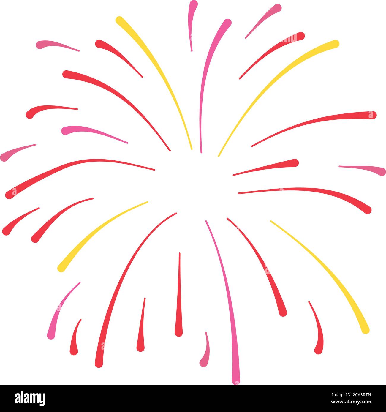 festive firework exploding icon over white background, silhouette style ...