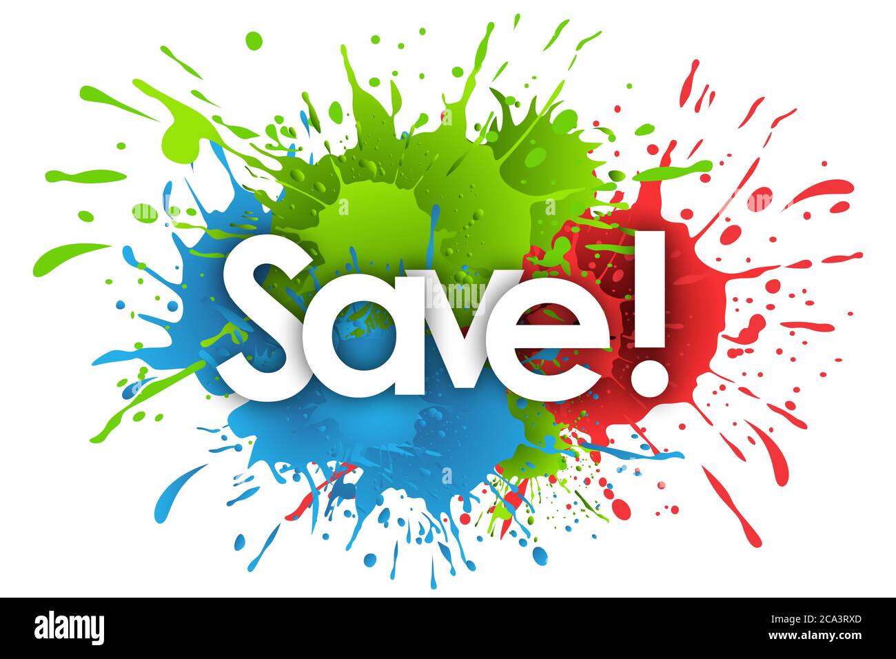 save word in splash’s background Stock Photo - Alamy
