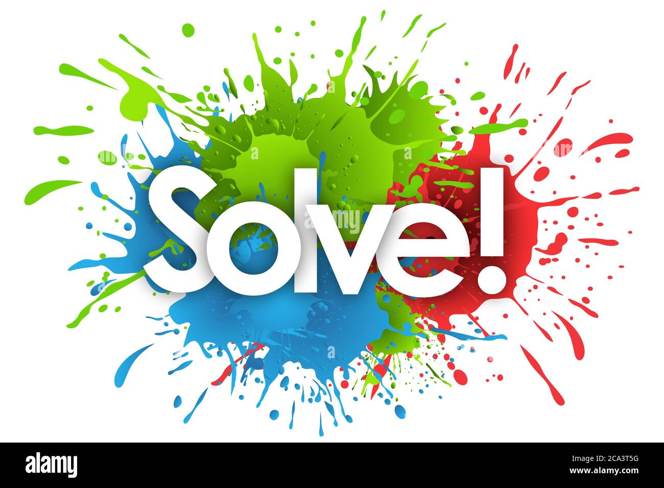 solve word and splashs Stock Photo - Alamy