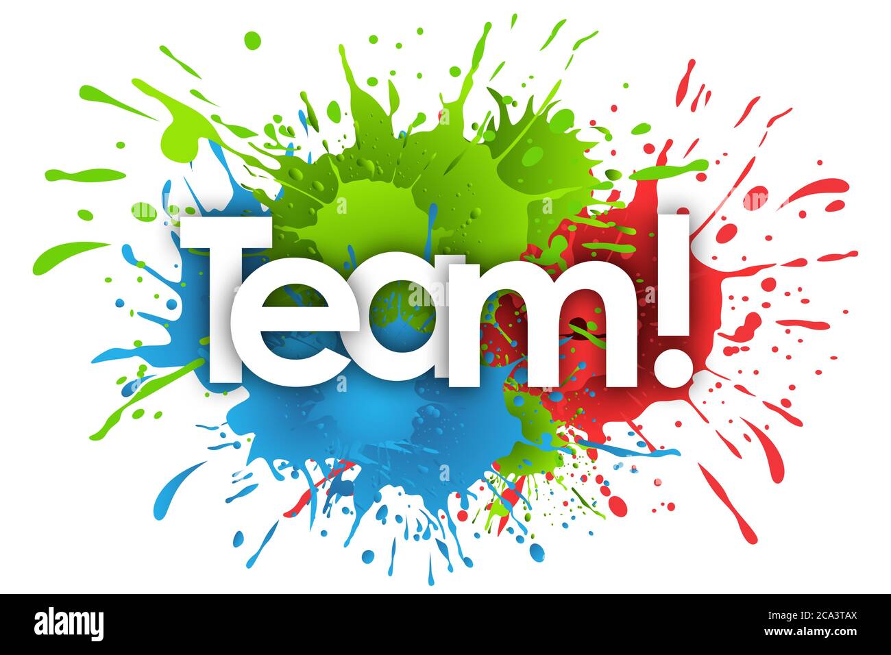 team word and splashs Stock Photo - Alamy