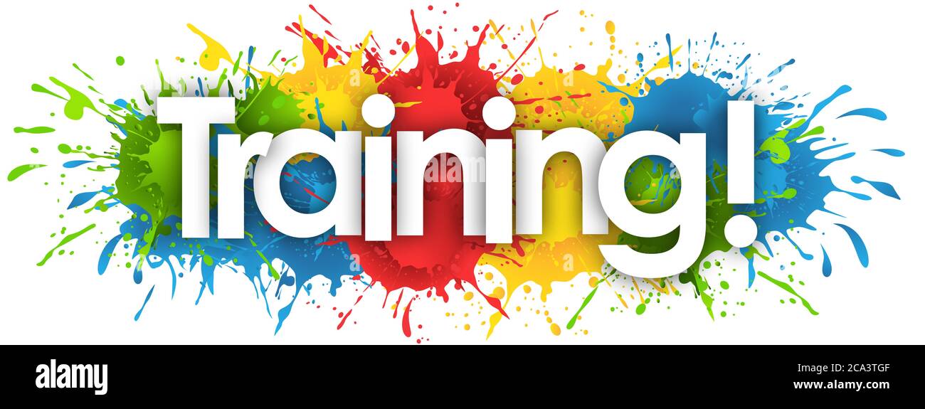 training word in splash’s background Stock Photo - Alamy