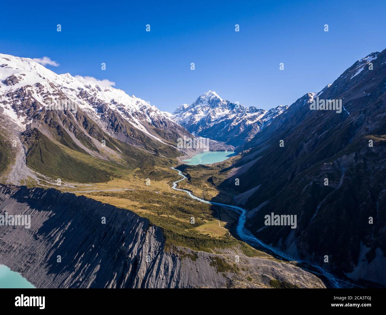 Aoraki mount cook aerial hi-res stock photography and images - Alamy