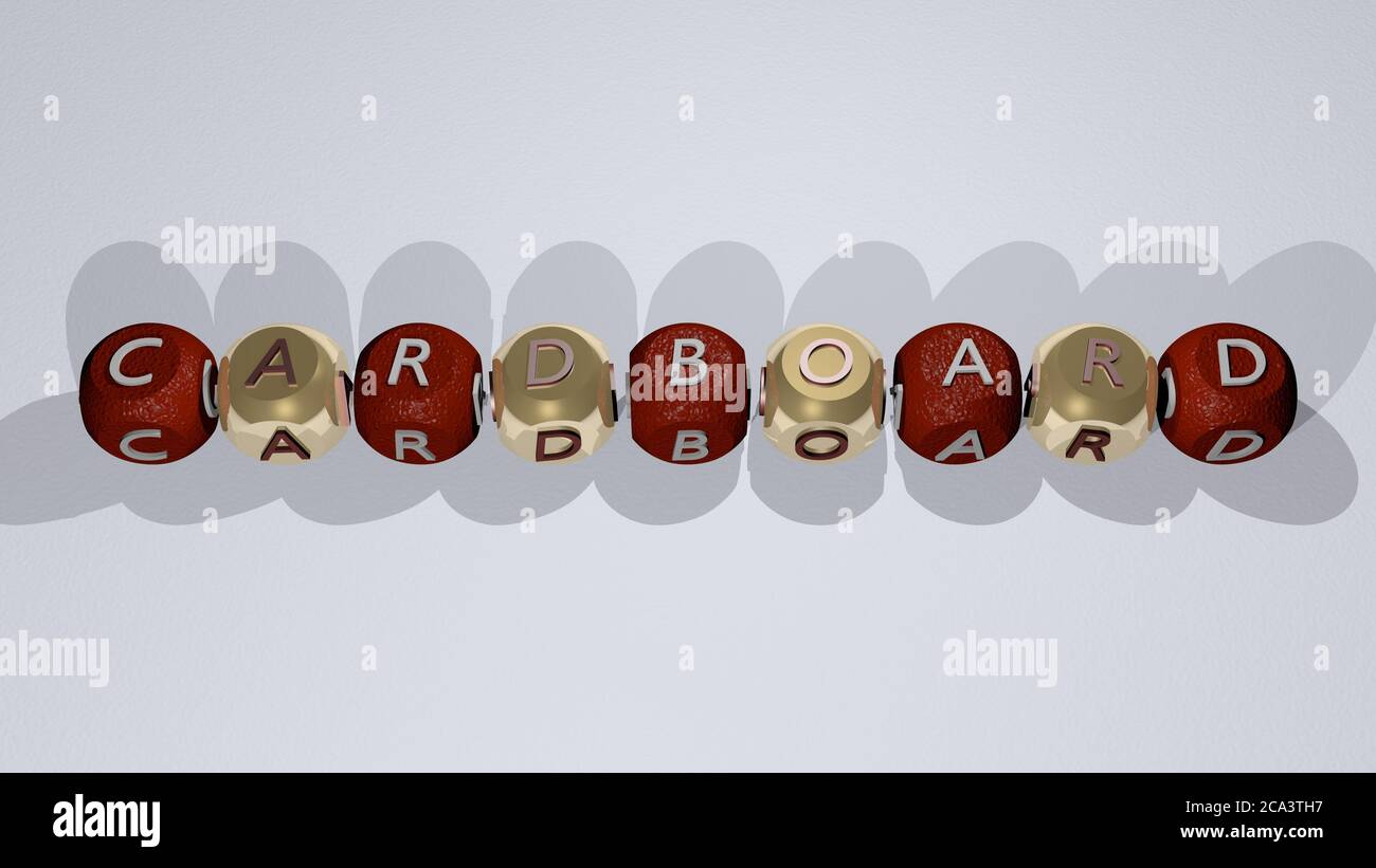 cardboard combined by dice letters and color crossing for the related ...