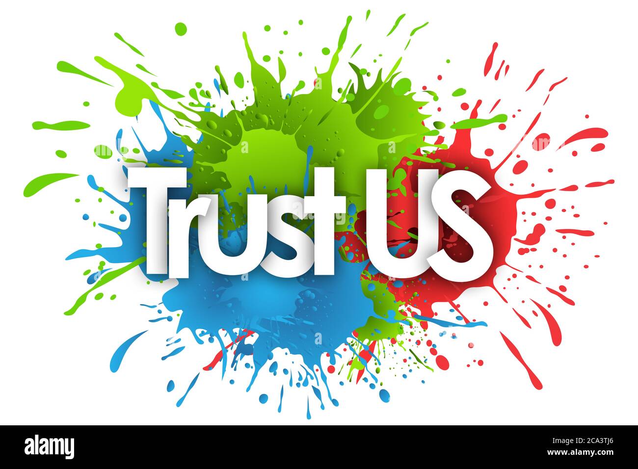 trust us word and splashs Stock Photo - Alamy