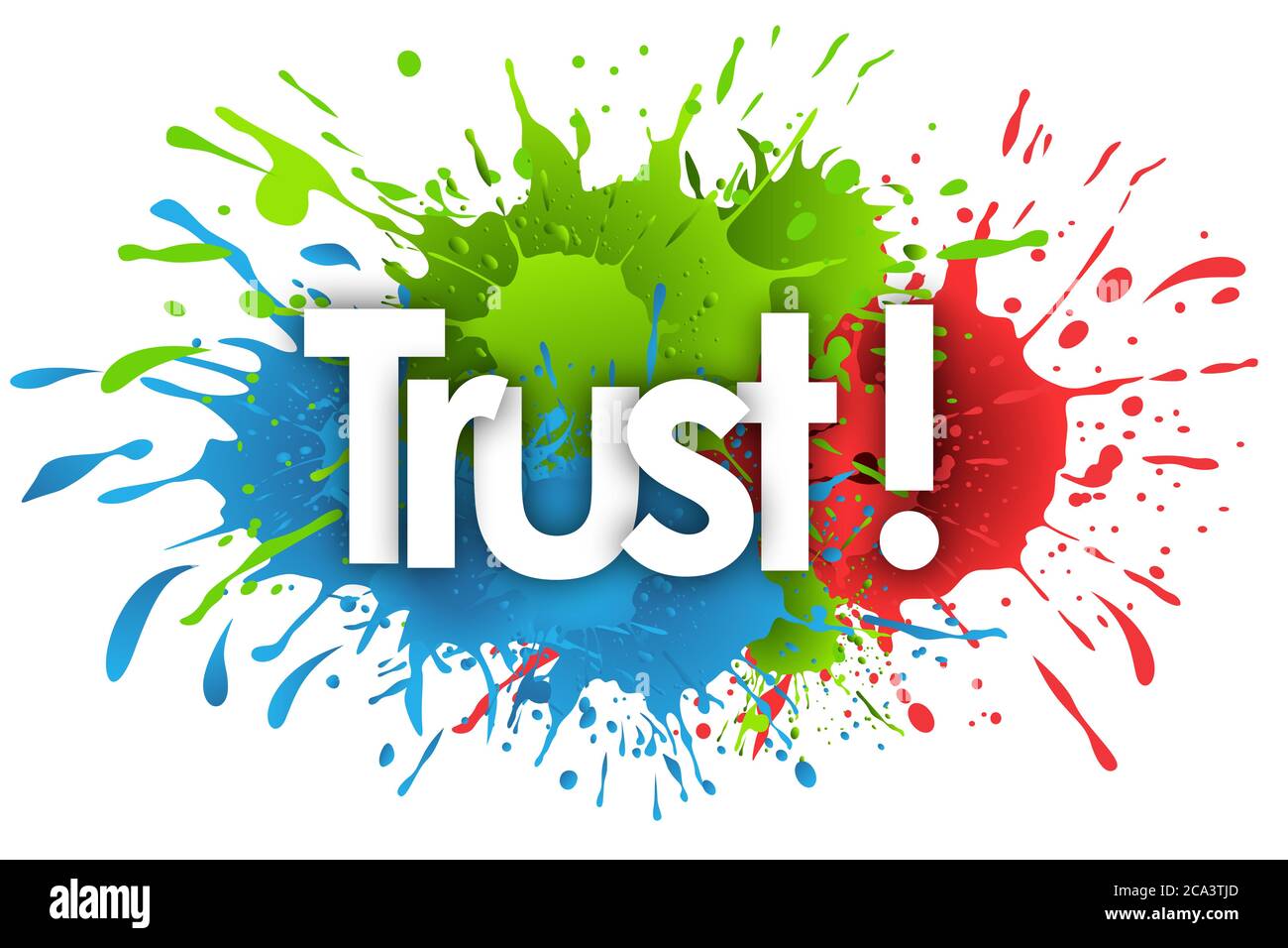 trust word in splash’s background Stock Photo - Alamy