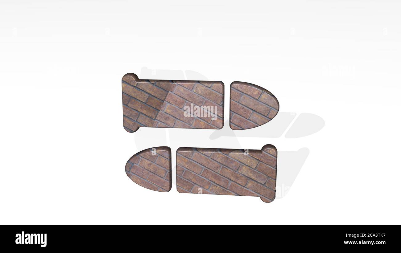 MODERN WEAPON BULLETS casting shadow from a perspective. A thick ...