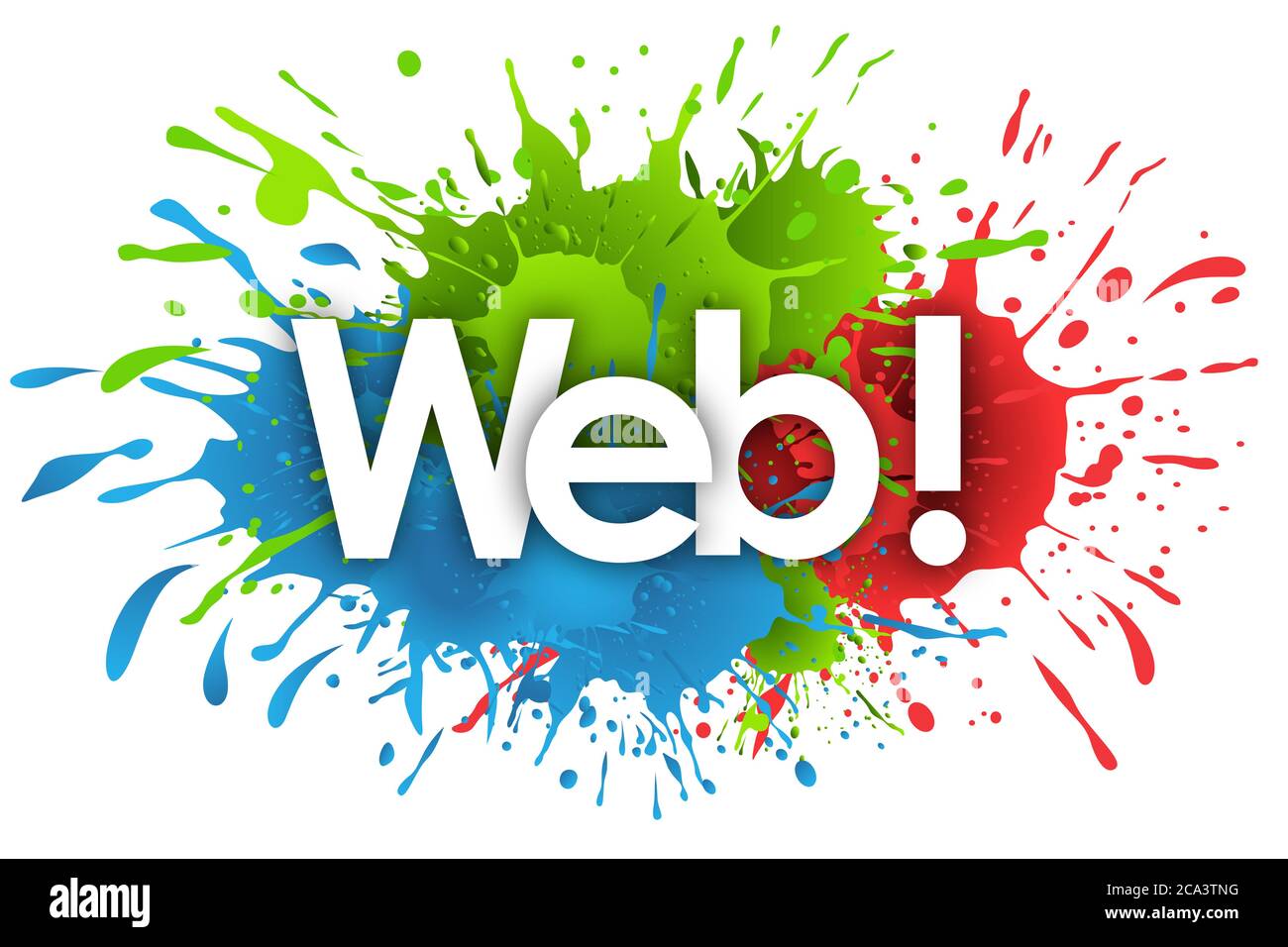 web word in splash’s background Stock Photo - Alamy