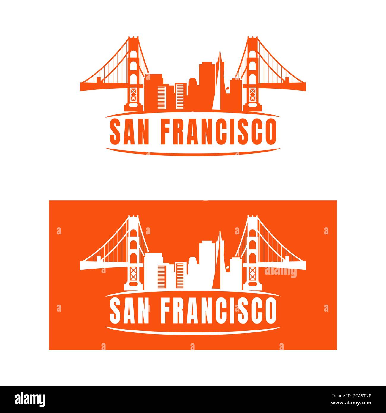 San Francisco city skyline silhouette background. Vector illustration ...