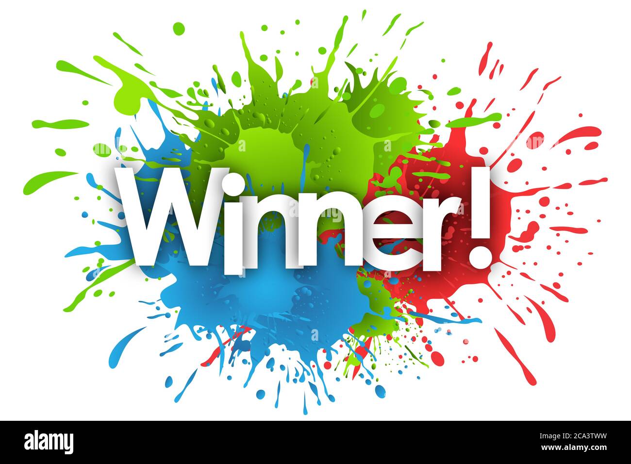 winner word in splash’s background Stock Photo - Alamy