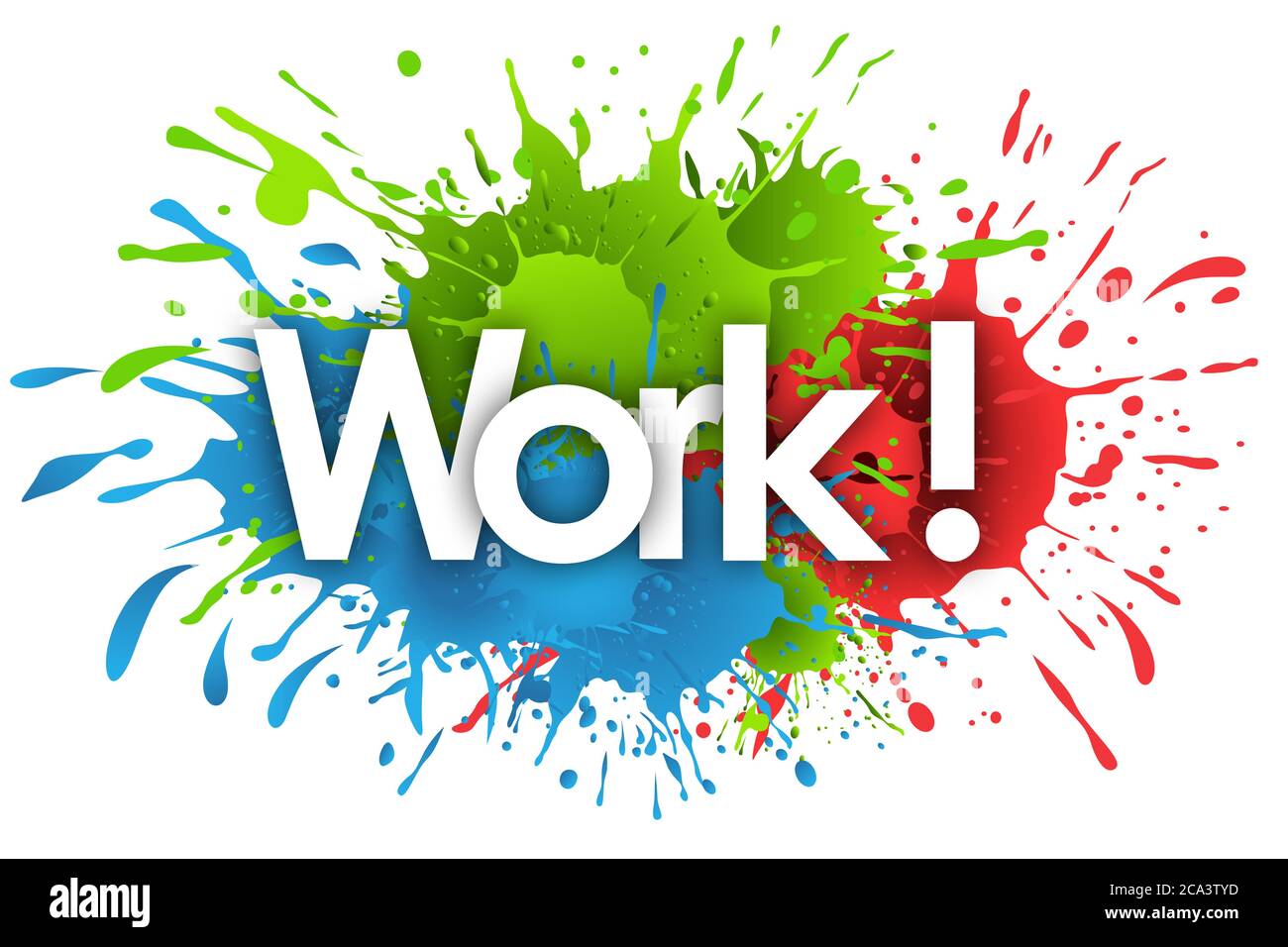 work word in splash’s background Stock Photo - Alamy