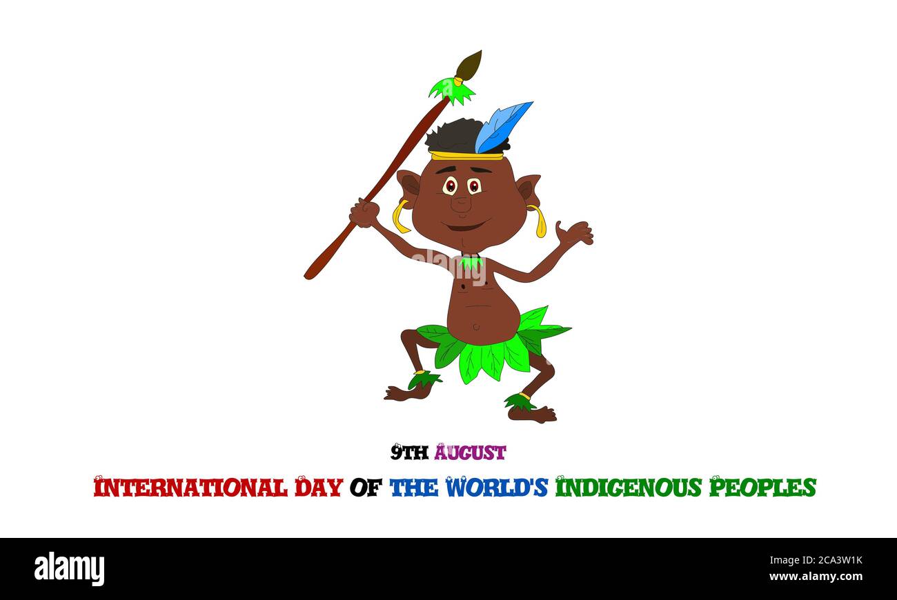 Young Tribal Dancer Male Character Illustration.International Day of ...