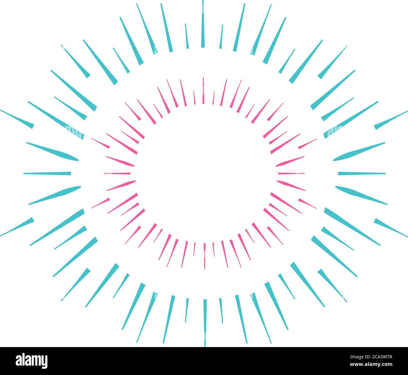 circle firework burst icon over white background, flat style, vector ...