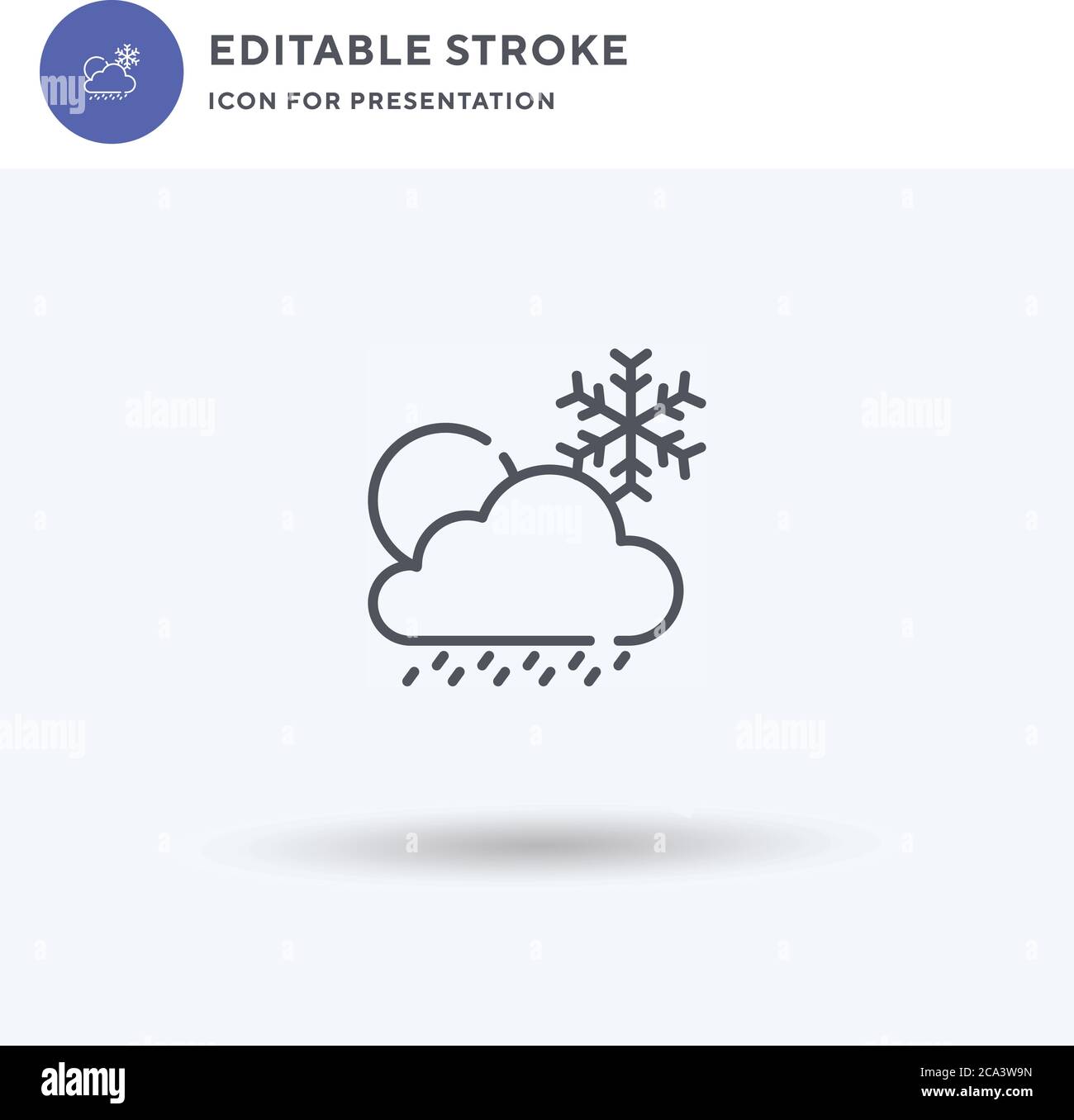 Weather icon vector, filled flat sign, solid pictogram isolated on ...