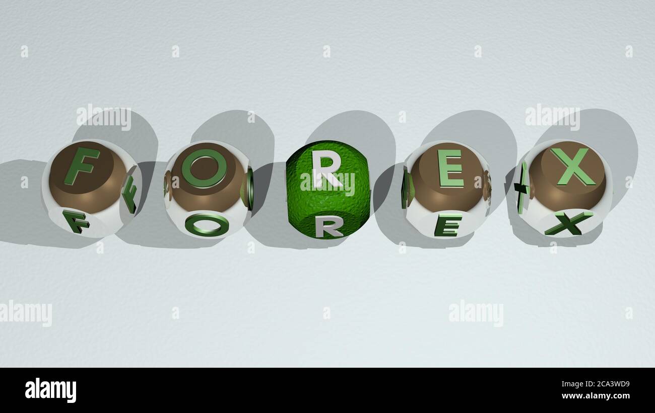 FOREX combined by dice letters and color crossing for the related ...