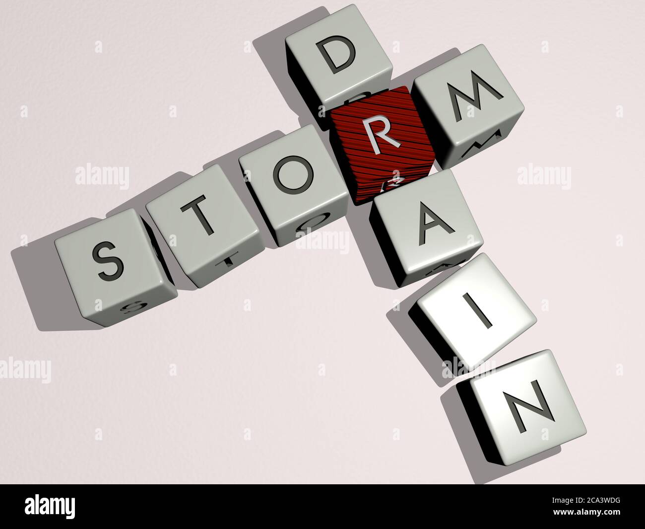 storm drain combined by dice letters and color crossing for the related ...