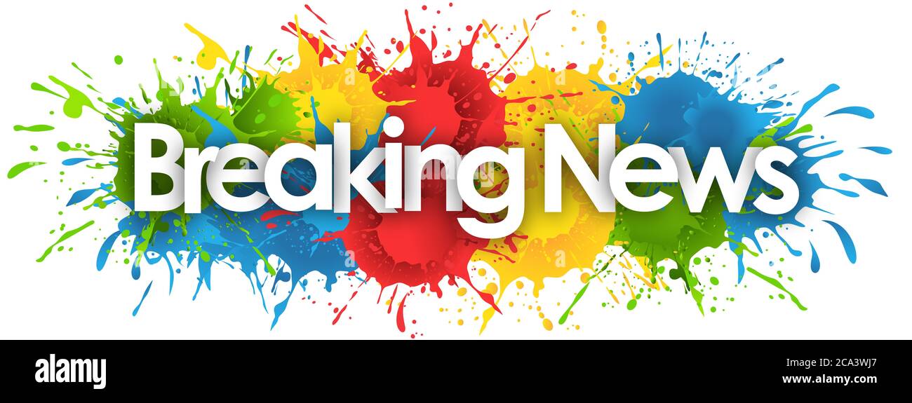 breaking News word in splash’s background Stock Photo - Alamy