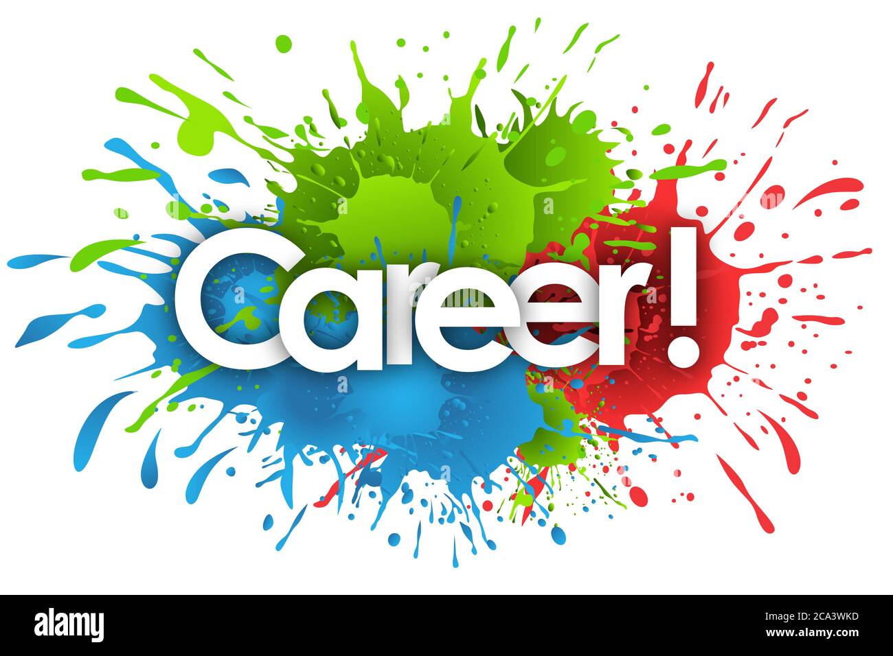 career word in splash’s background Stock Photo - Alamy