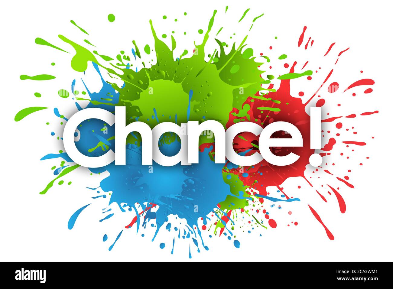 chance word in splash’s background Stock Photo - Alamy