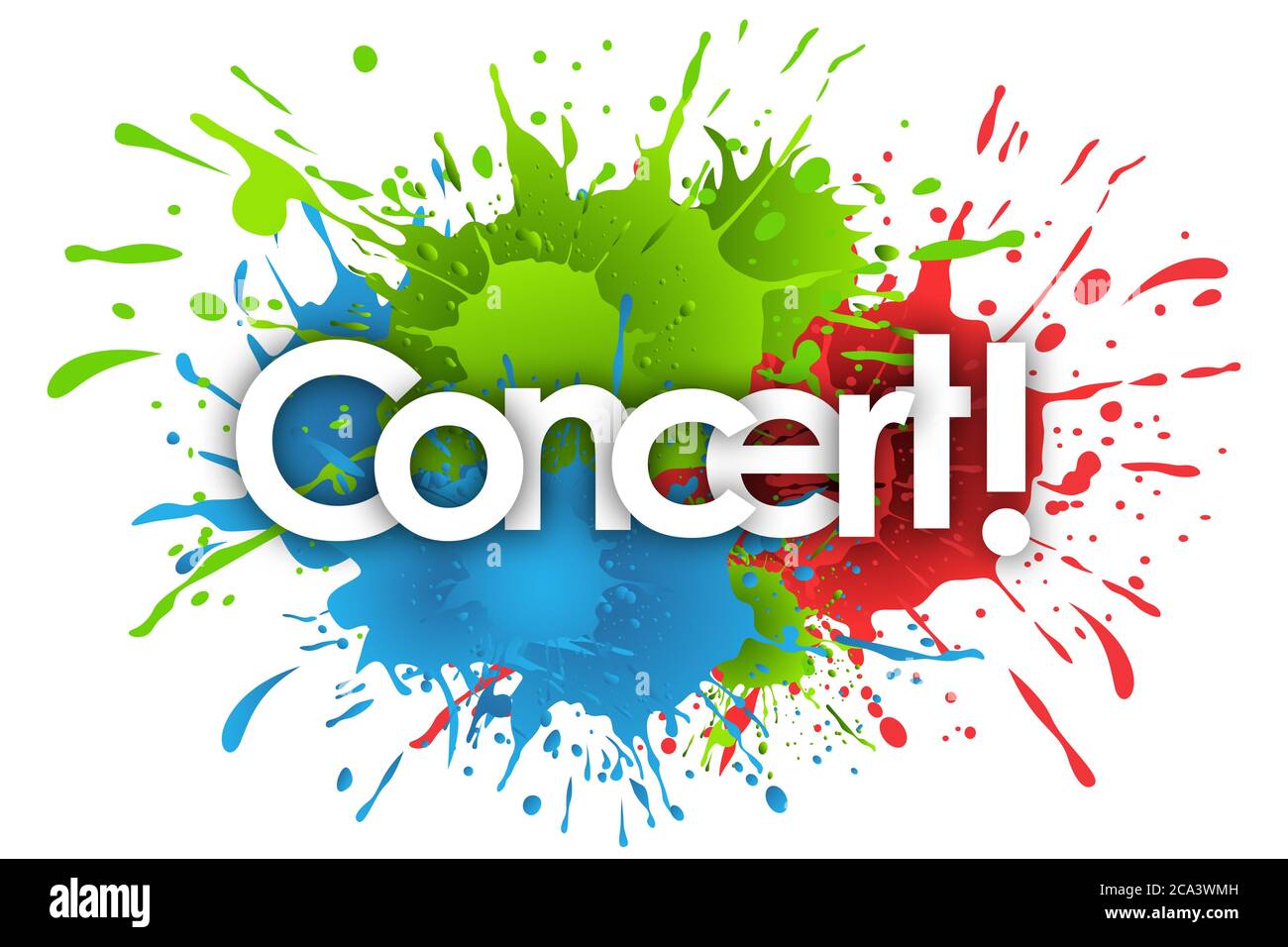 concert word and splashs Stock Photo - Alamy
