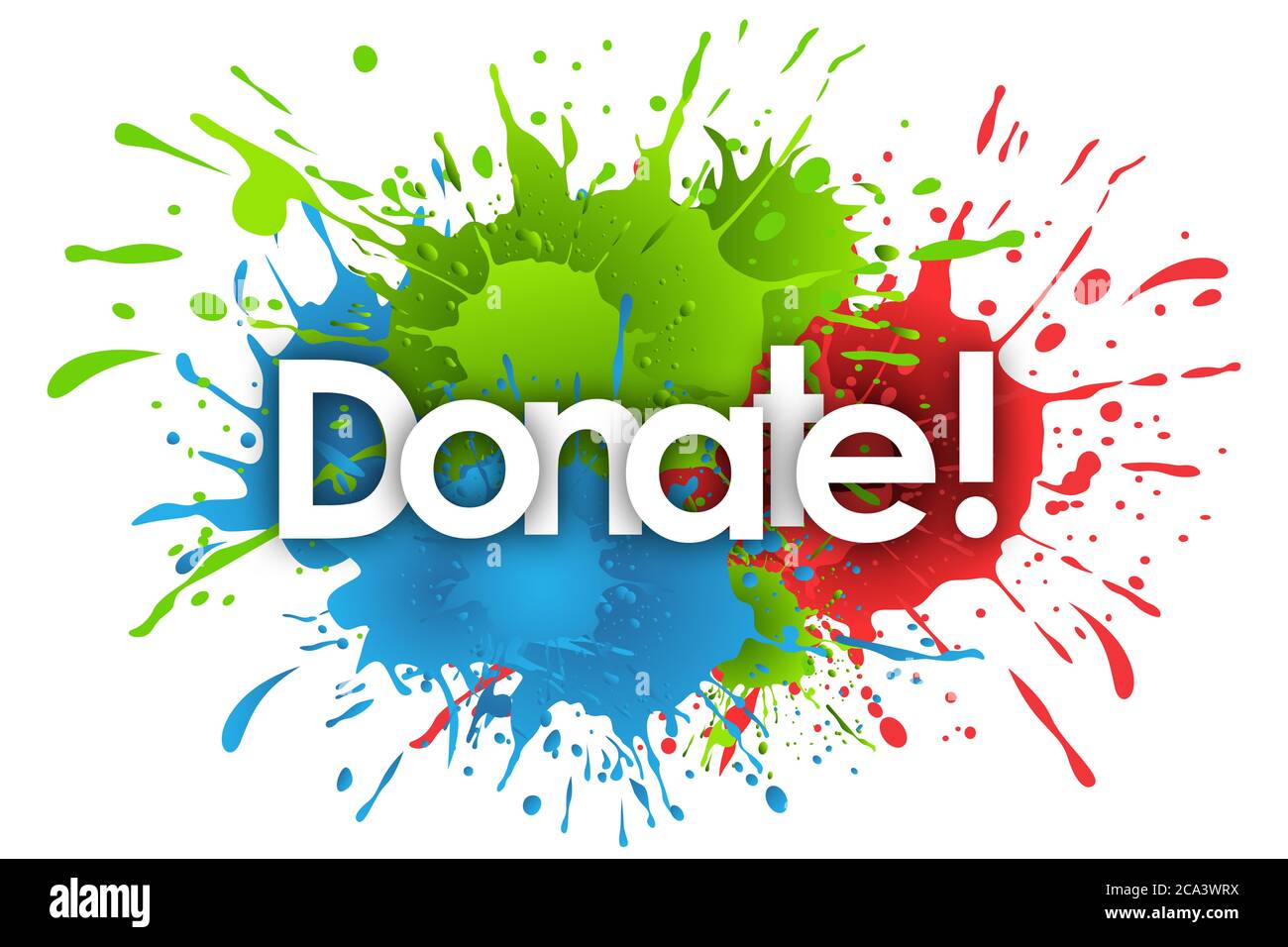 donate word in splash’s background Stock Photo - Alamy