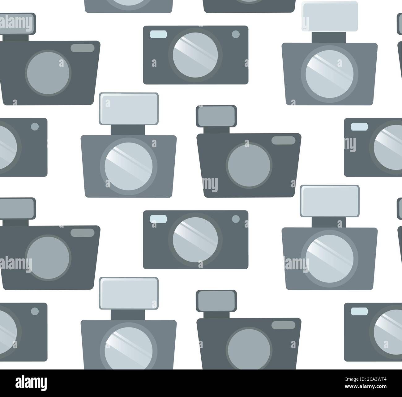 Seamless pattern with flat cameras in row. Vector background for your ...