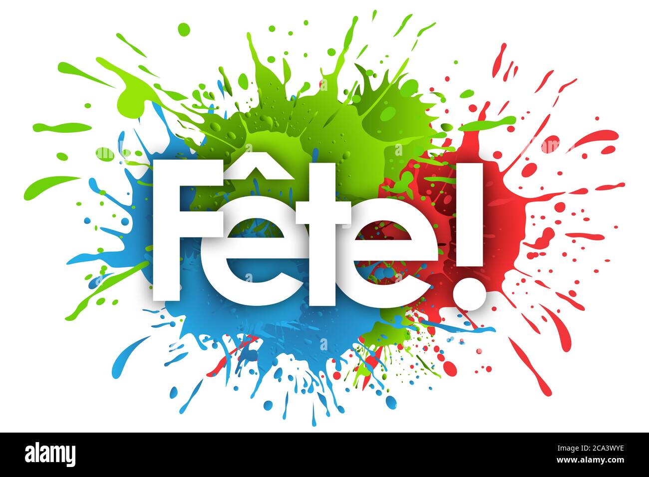 fête word and splashs Stock Photo - Alamy