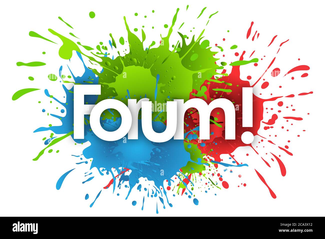 forum word and splashs Stock Photo - Alamy