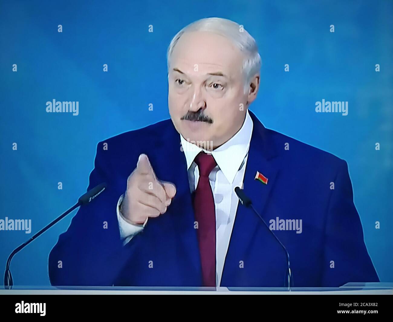 President of Belarus Alexander Lukashenko delivers his annual address ...
