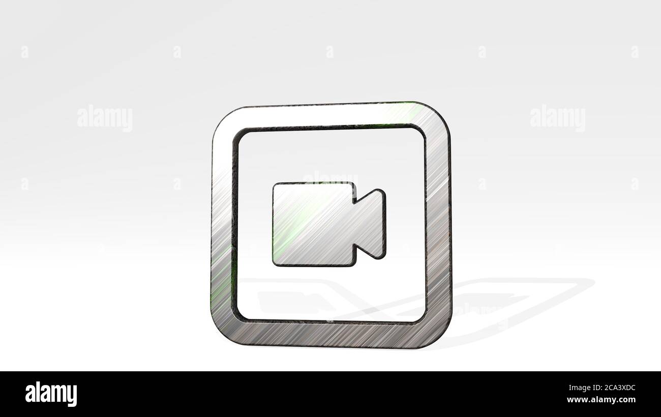 MEETING CAMERA SQUARE ALTERNATE made by 3D illustration of a shiny ...