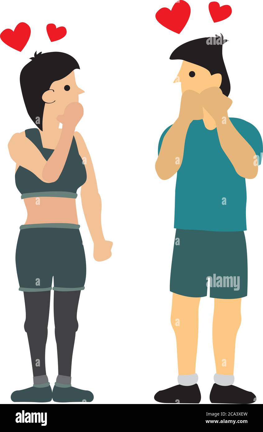 Couple looking at each other with love. Concept of love and romance ...