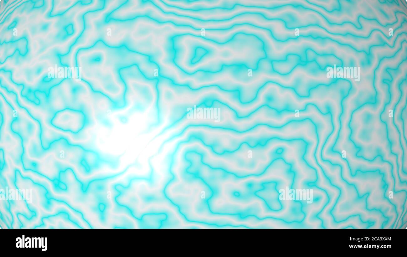 Simple light pale turquoise monochromic 3D curved abstract background ...