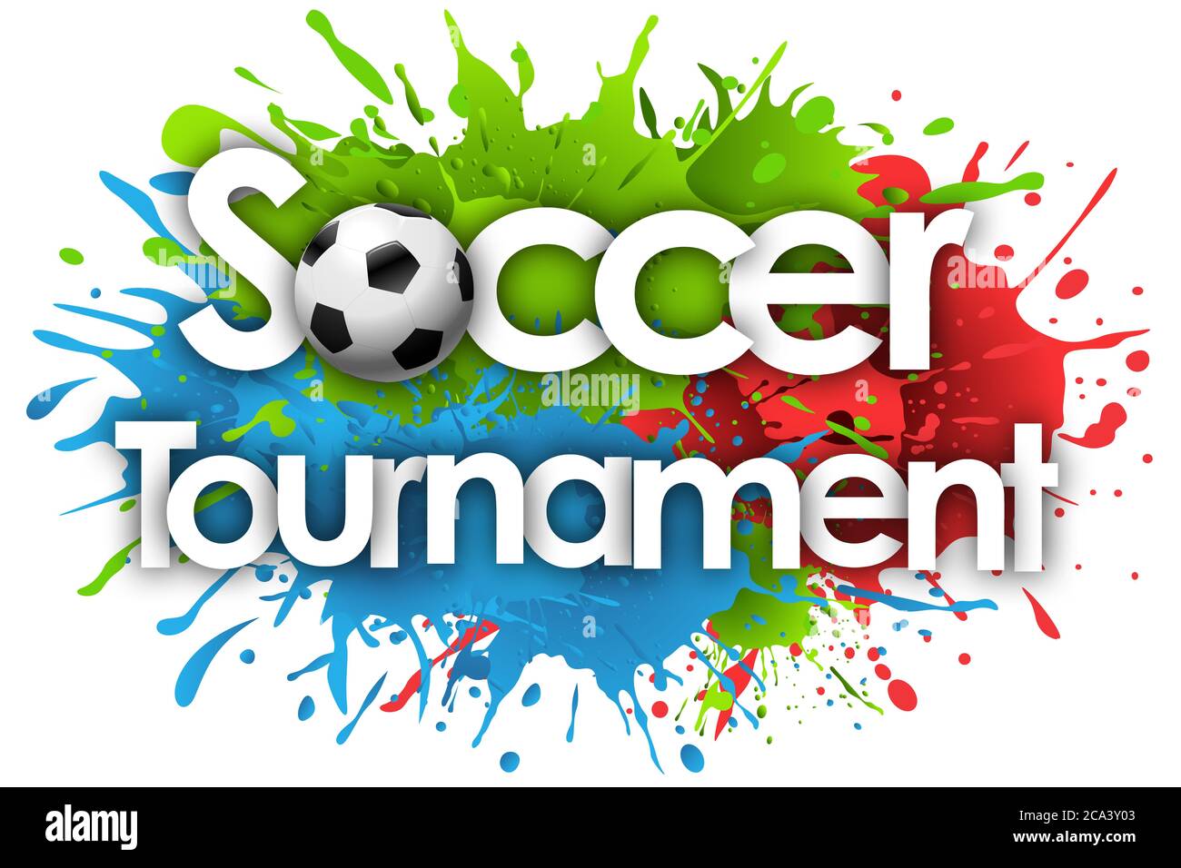 Soccer Tournament in splash’s background Stock Photo - Alamy