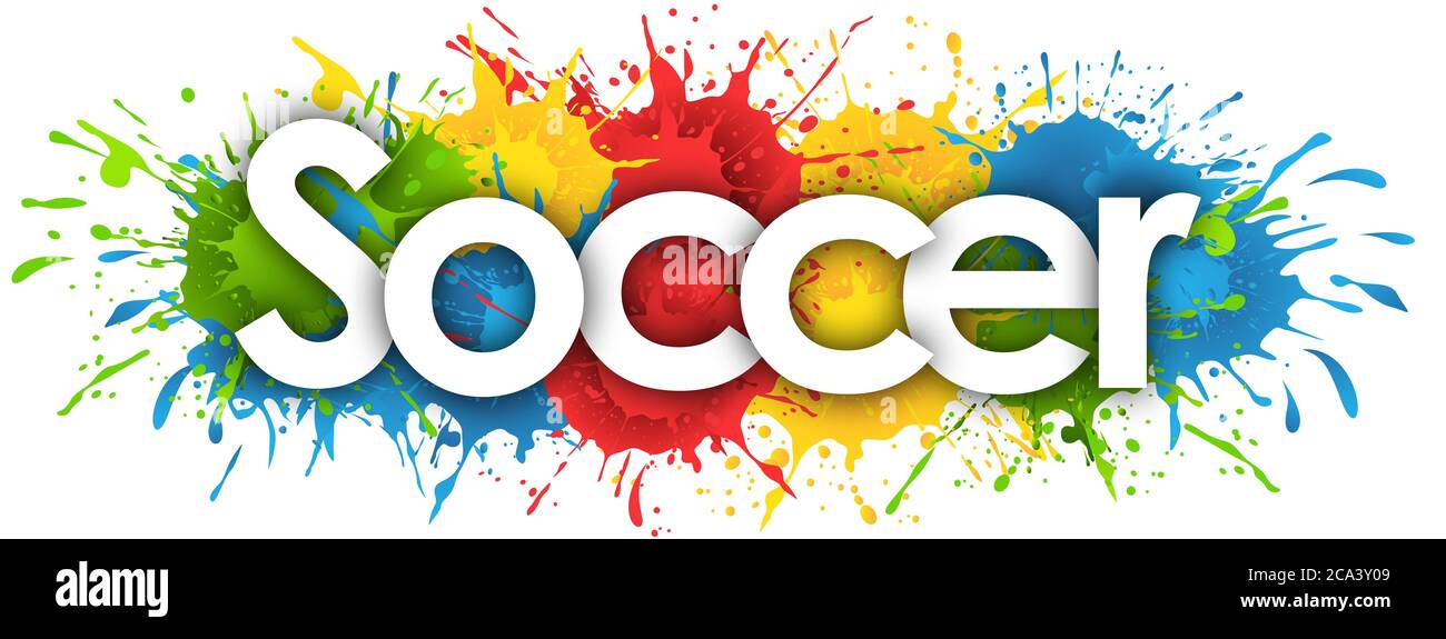 Soccer in splash’s background Stock Photo - Alamy