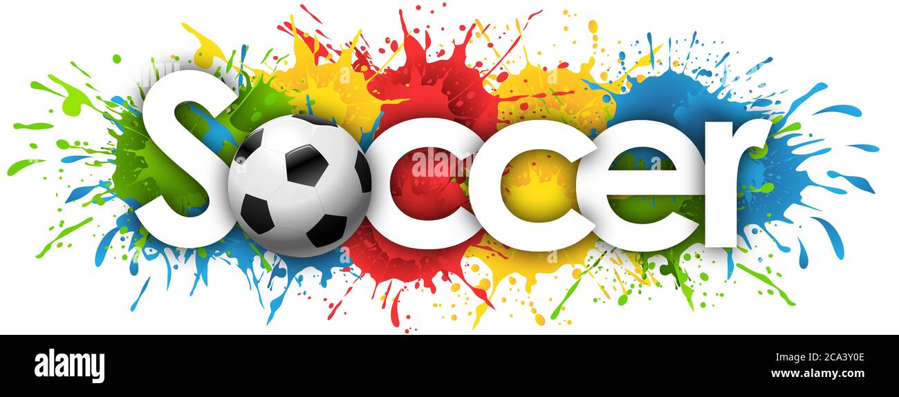 Soccer in splash’s background Stock Photo - Alamy