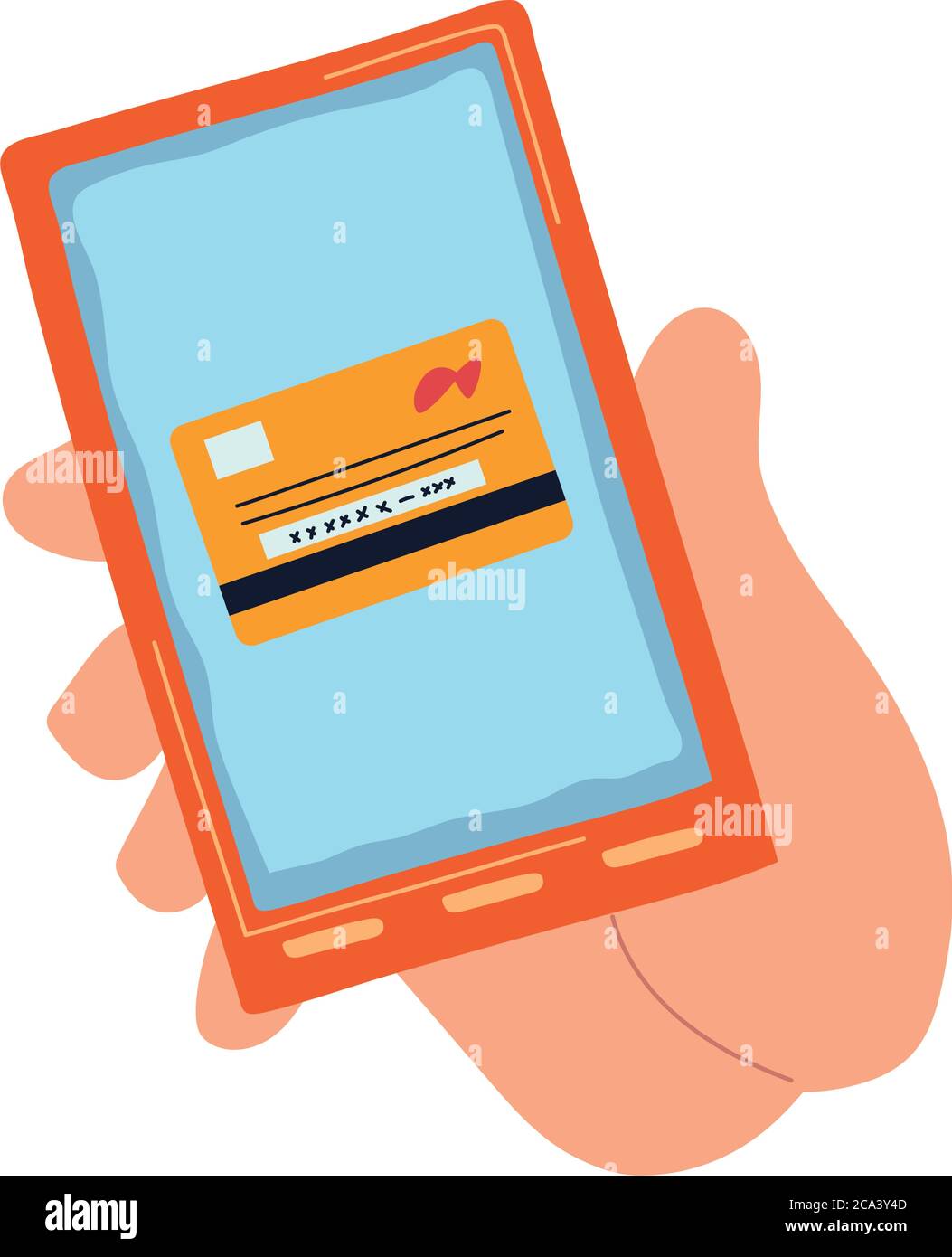 virtual purchases by mobile application vector illustration design ...