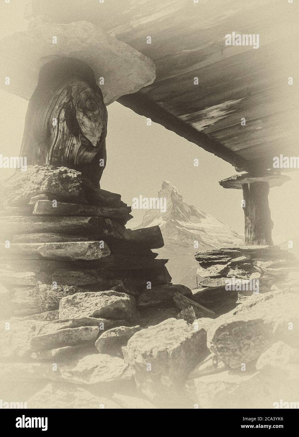 Switzerland. Zermatt, This is the view towards the iconic Matterhorn ...