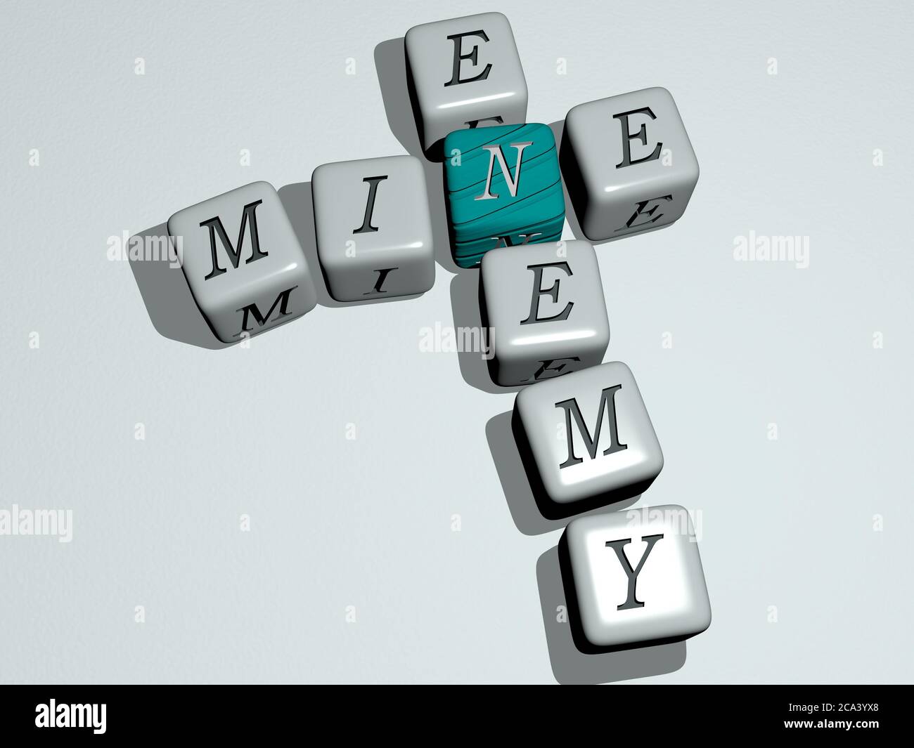 mine enemy combined by dice letters and color crossing for the related ...