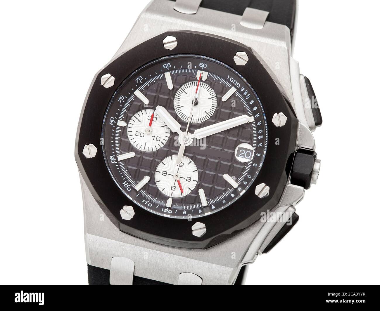 men's wristwatch with a sporty dial design with an arrow with a ...