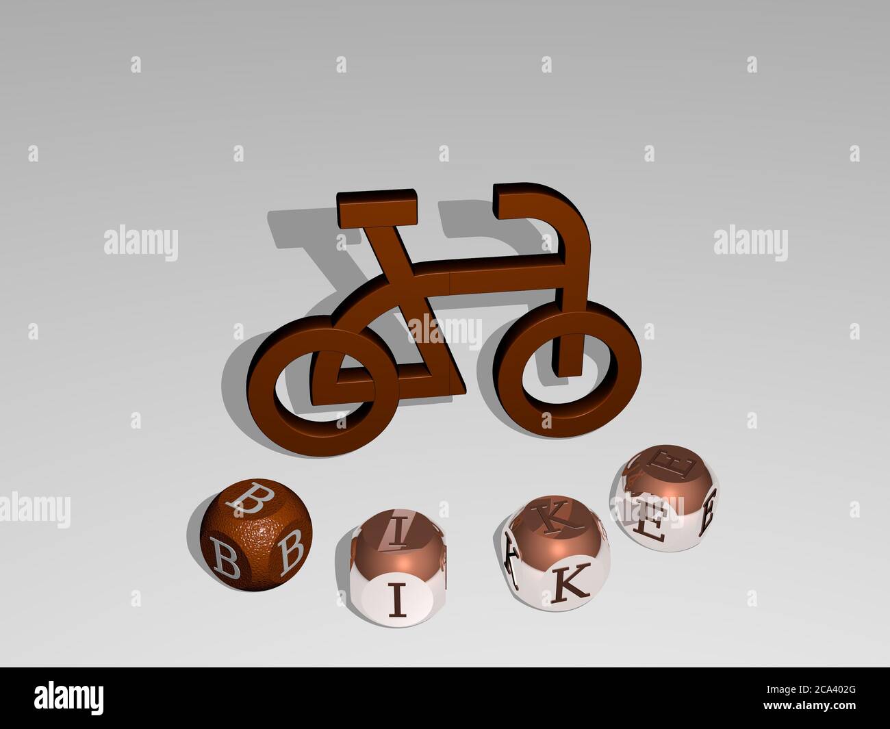 3D graphical image of BIKE vertically along with text built around the ...