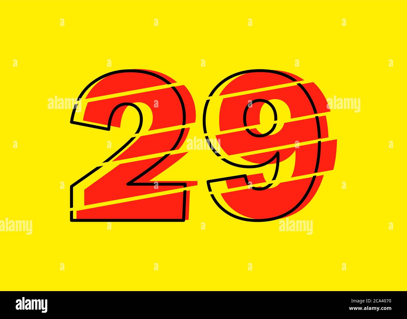 Number 29 Stock Vector Images - Alamy